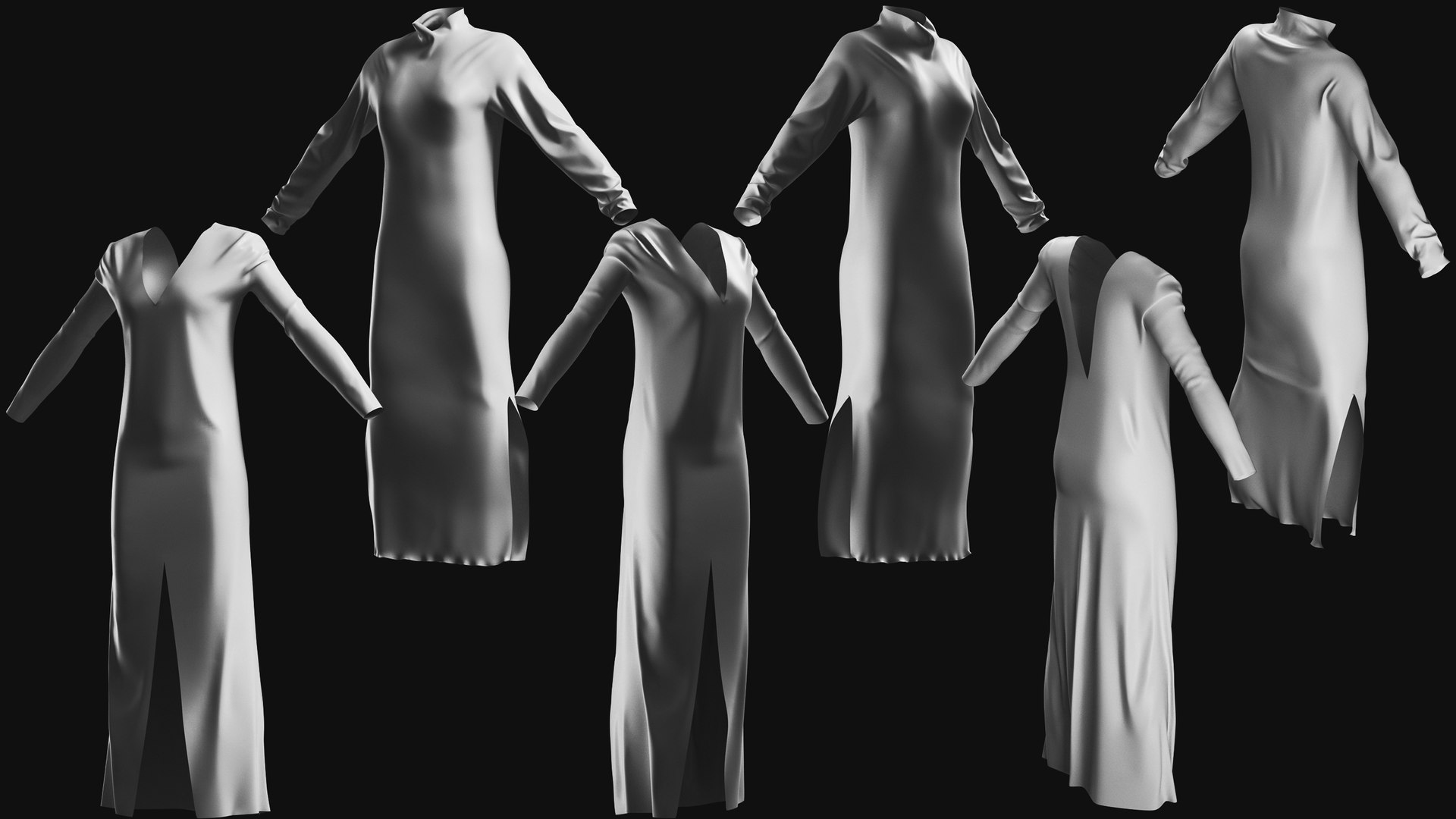 3D Model Basemesh Dress Collection V2 - TurboSquid 2191271