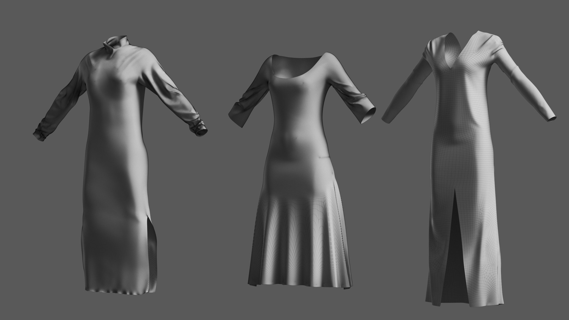 3D Model Basemesh Dress Collection V2 - TurboSquid 2191271