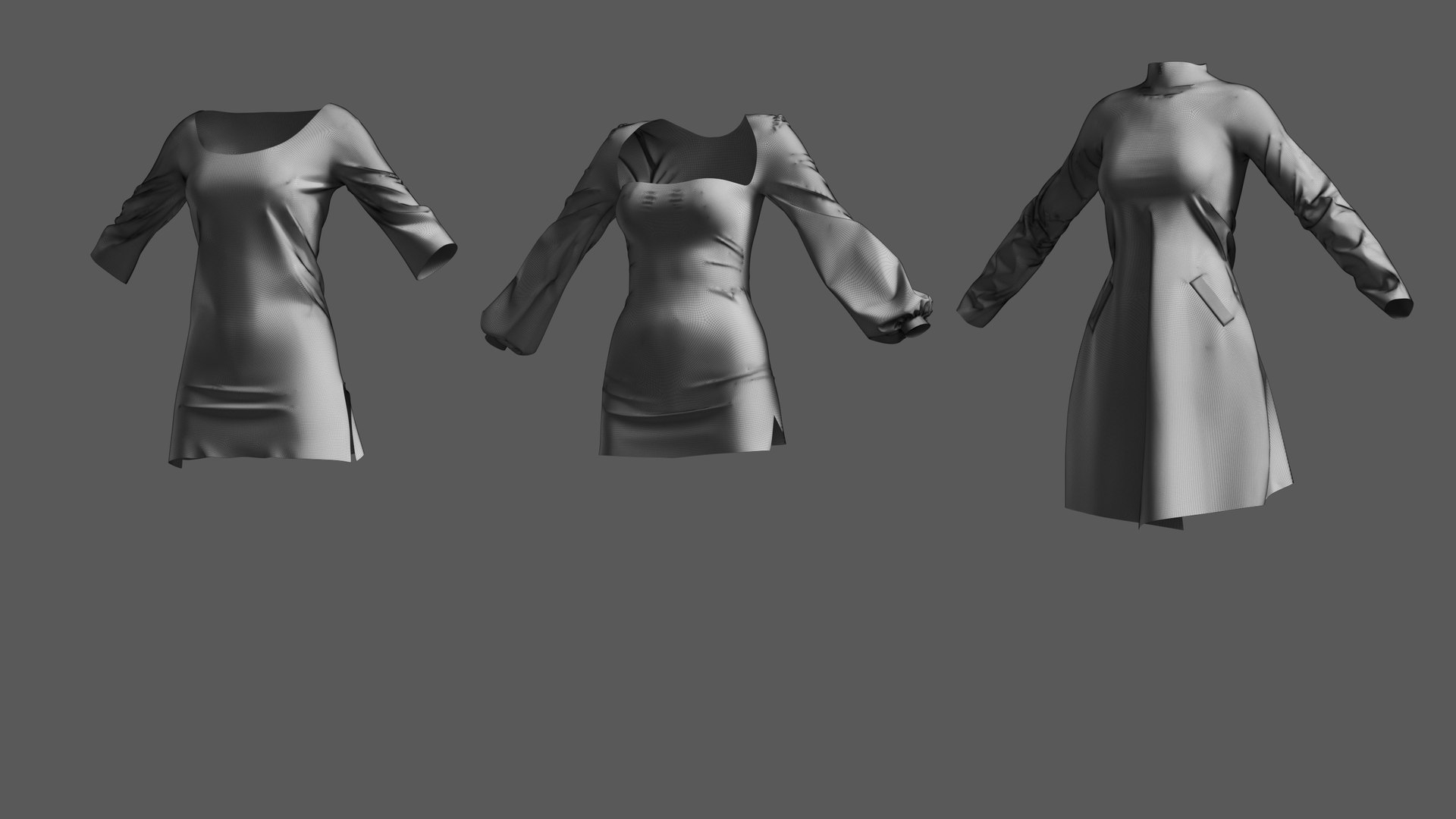 3D Model Basemesh Dress Collection V2 - TurboSquid 2191271