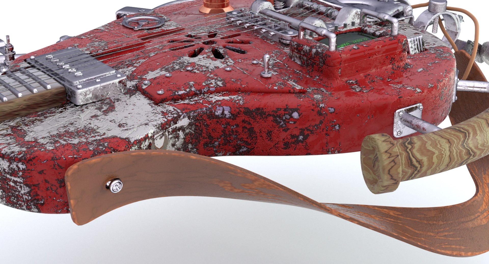 3D fantasy guitar weapon - TurboSquid 1214600