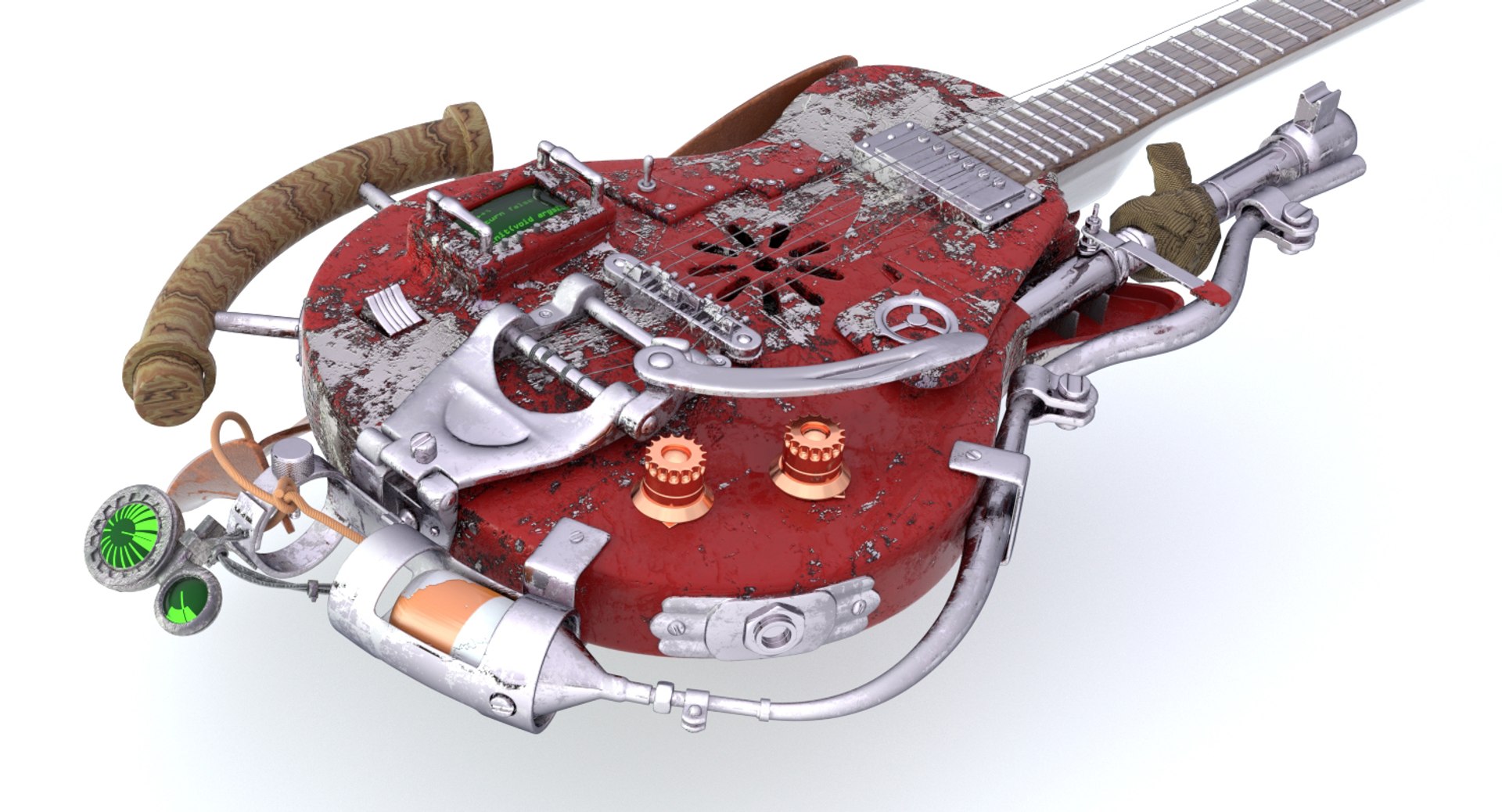3D fantasy guitar weapon - TurboSquid 1214600