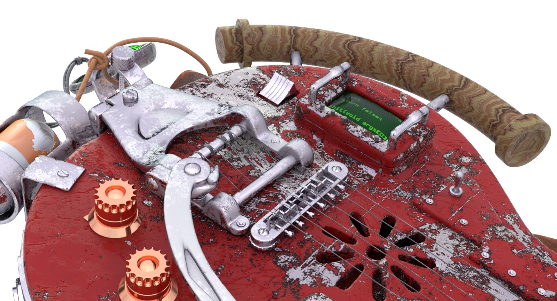 3D fantasy guitar weapon - TurboSquid 1214600
