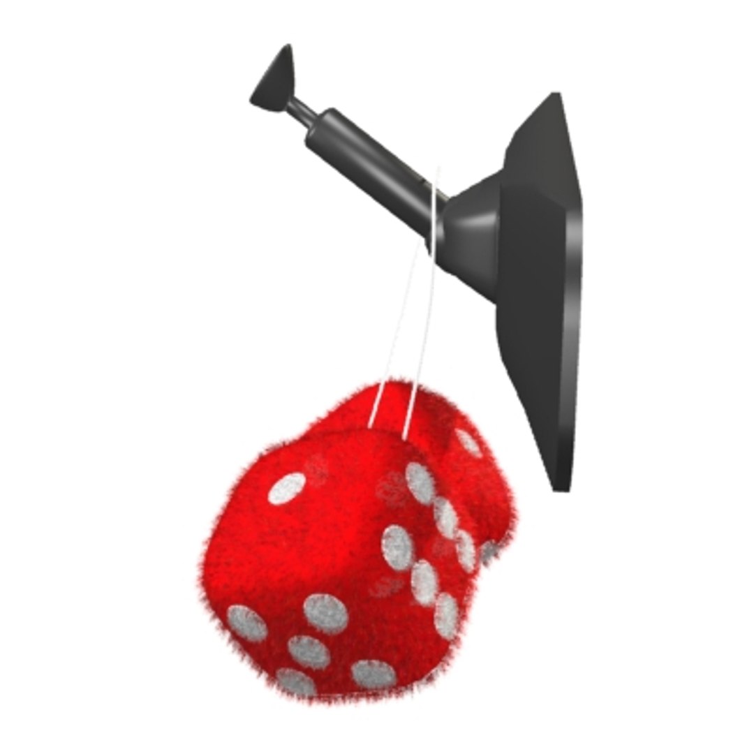 Furry Dice Car 3d Model