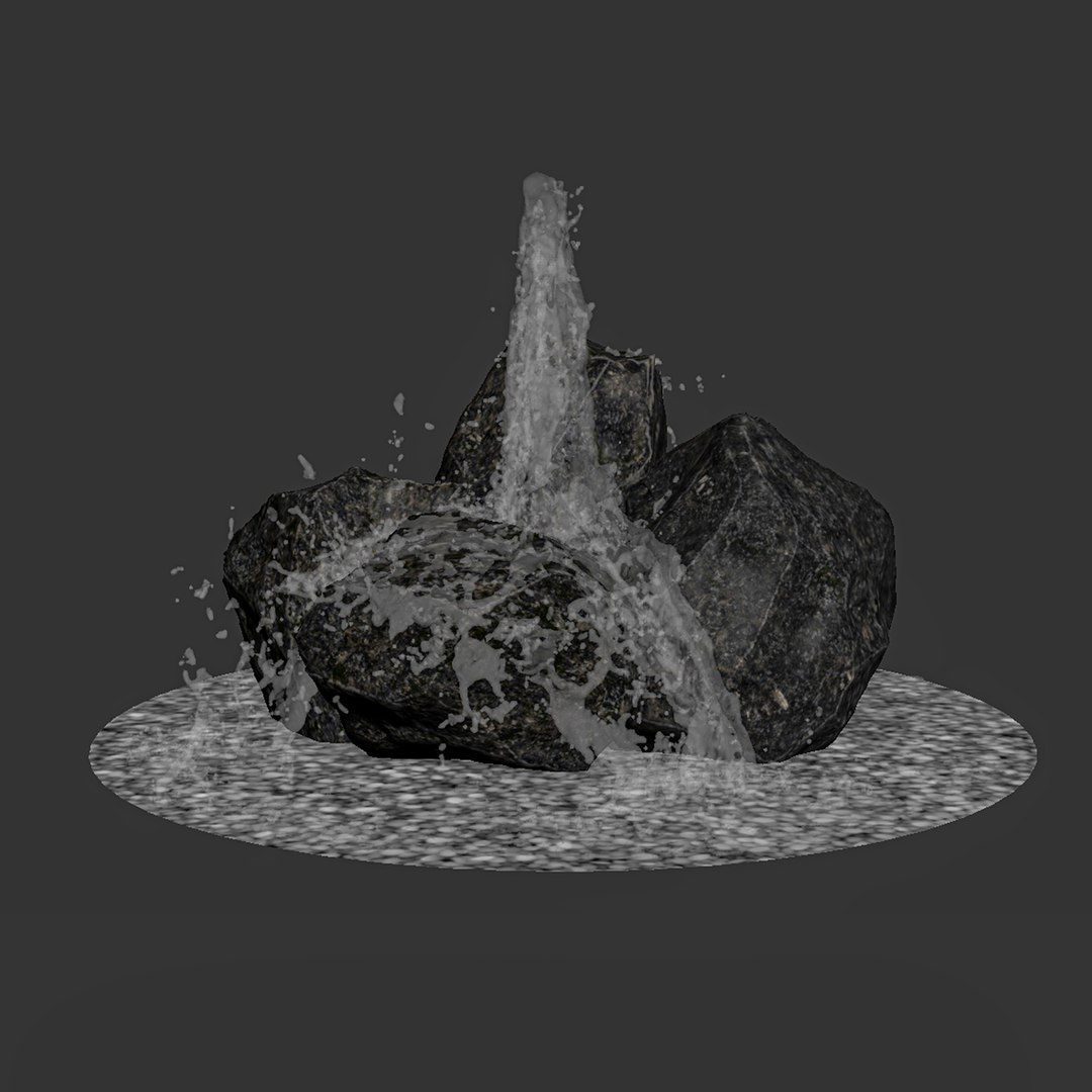 Rock Waterfall Fountains 3D Model - TurboSquid 1897032