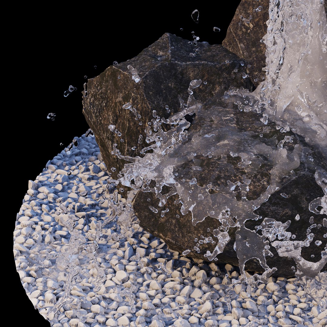Rock Waterfall Fountains 3D Model - TurboSquid 1897032