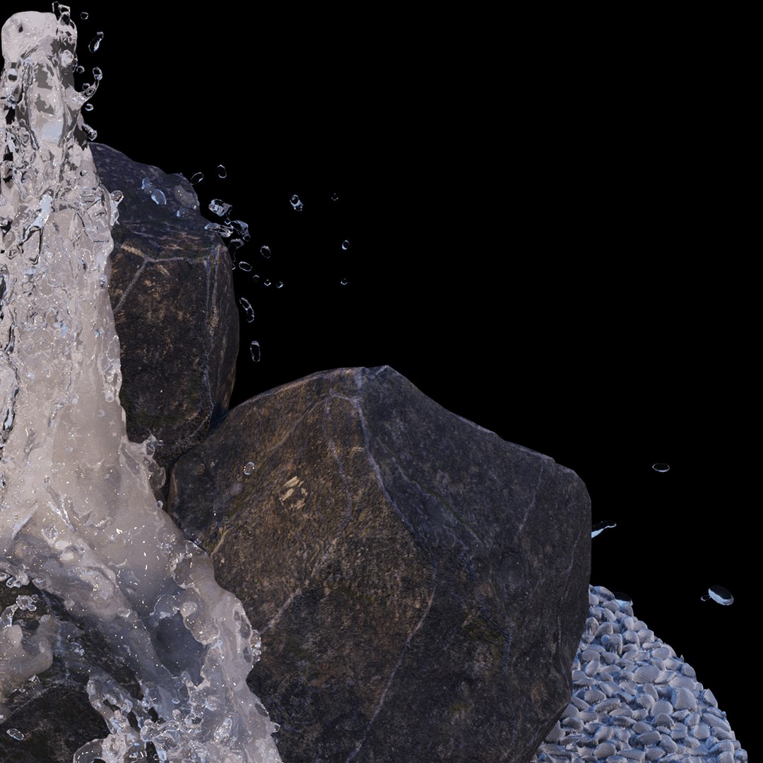 Rock Waterfall Fountains 3D Model - TurboSquid 1897032