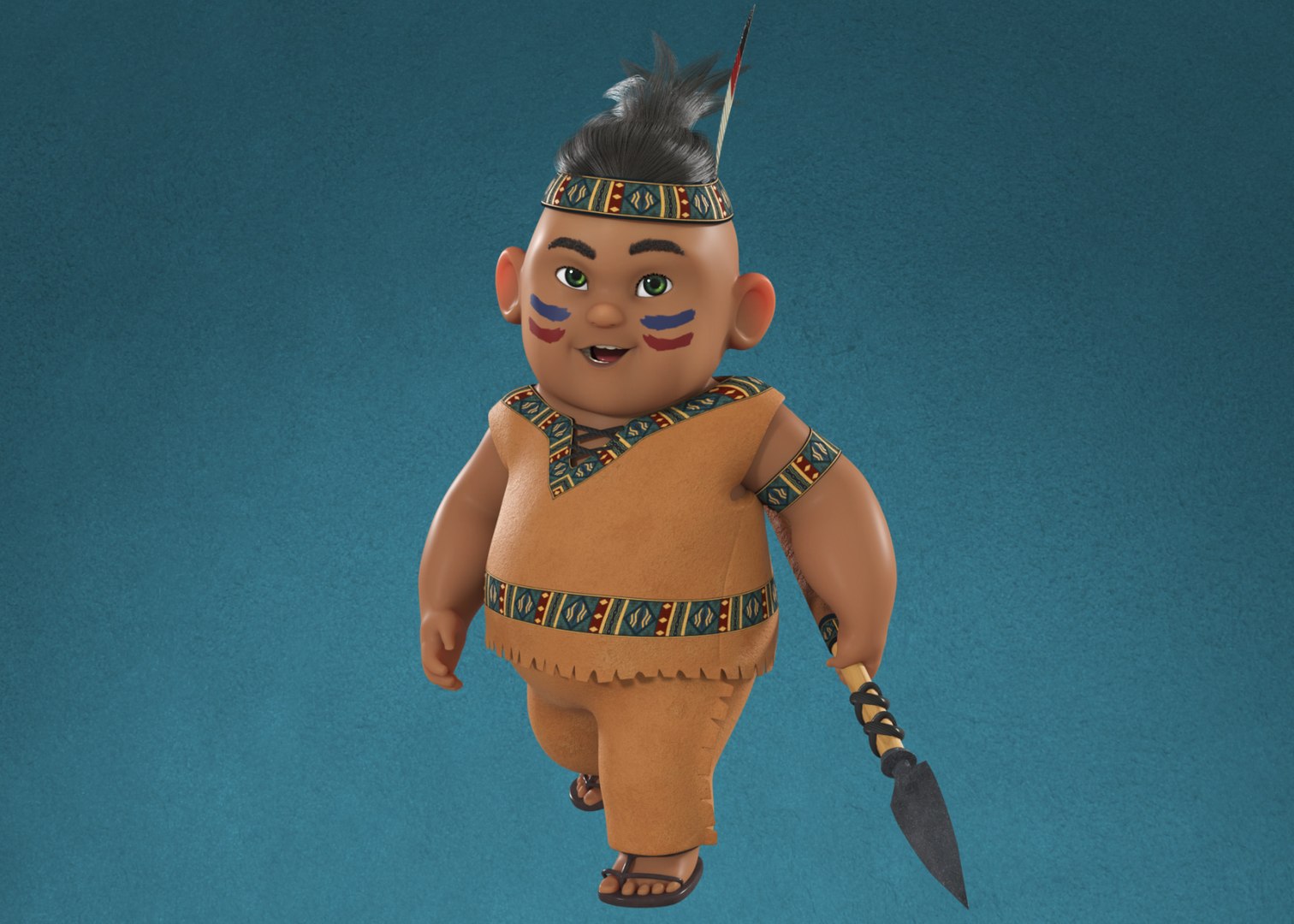 Native american indian red 3D model - TurboSquid 1527592