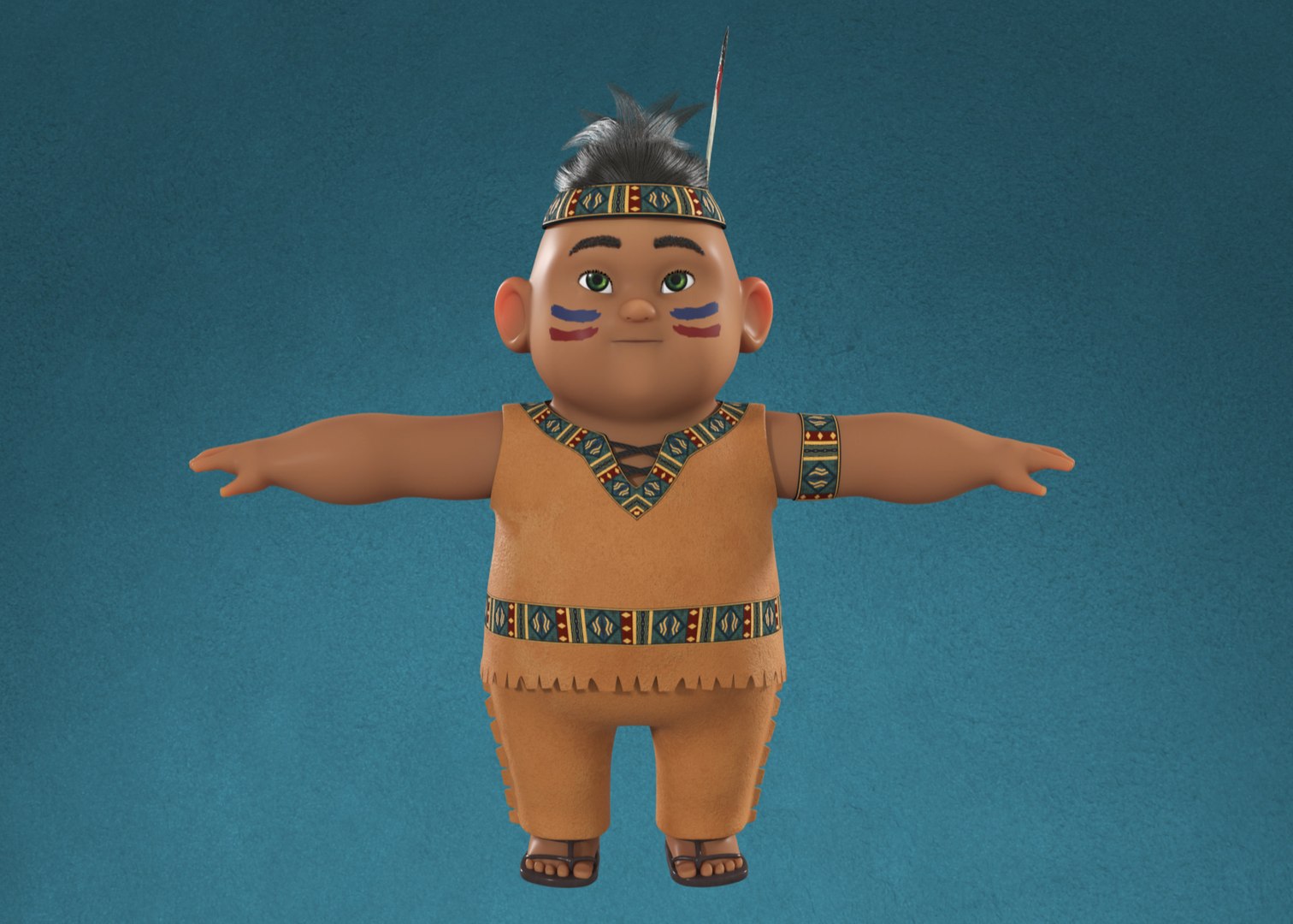 Native american indian red 3D model - TurboSquid 1527592