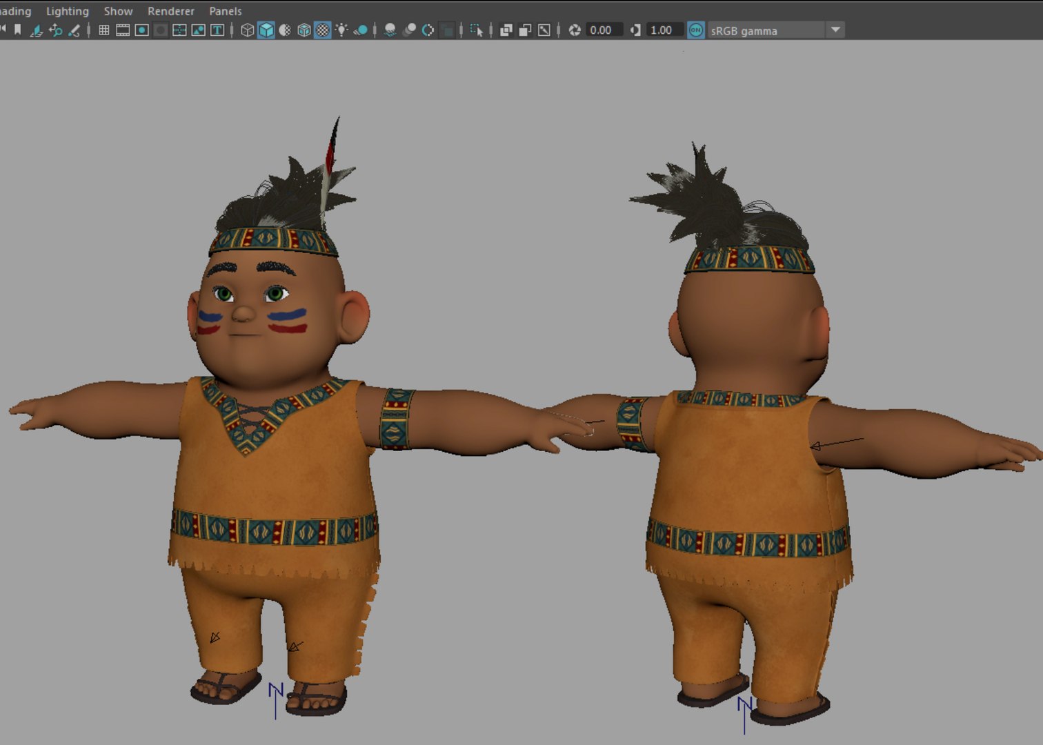 Native american indian red 3D model - TurboSquid 1527592