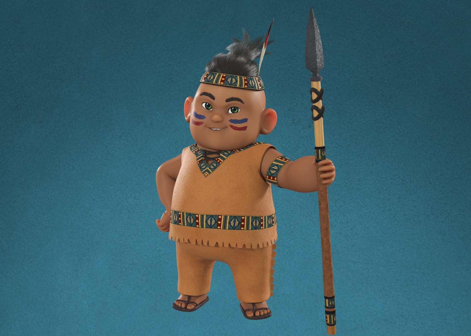 Native american indian red 3D model - TurboSquid 1527592