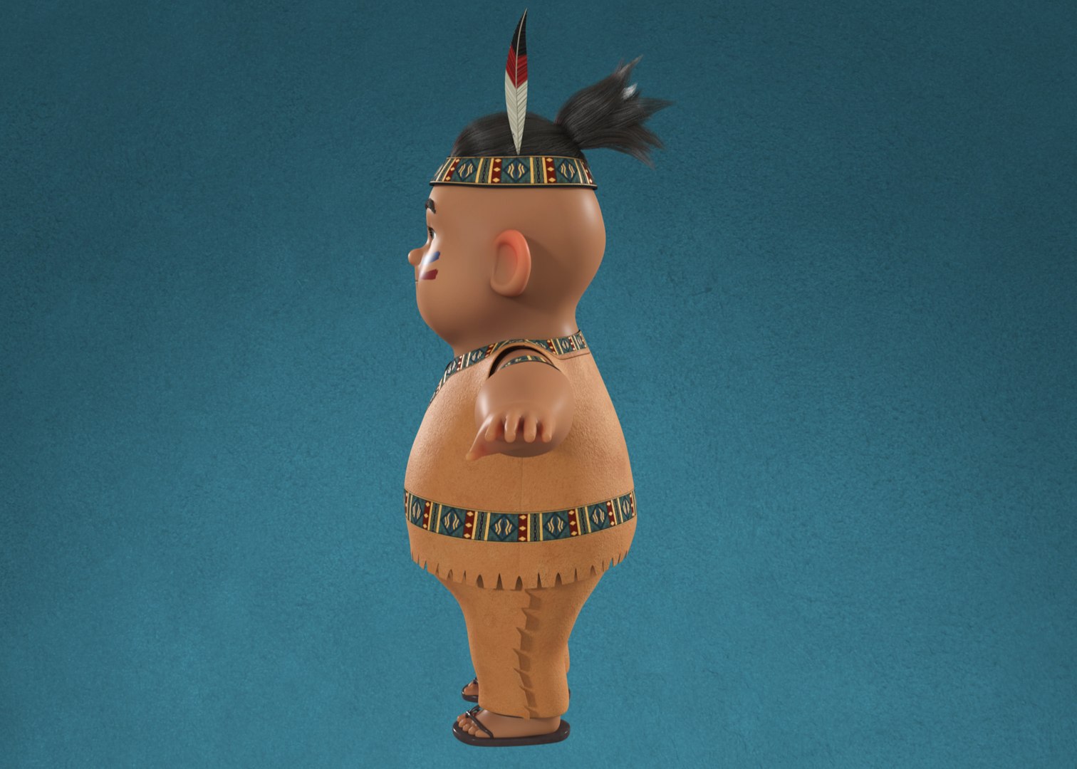 Native american indian red 3D model - TurboSquid 1527592