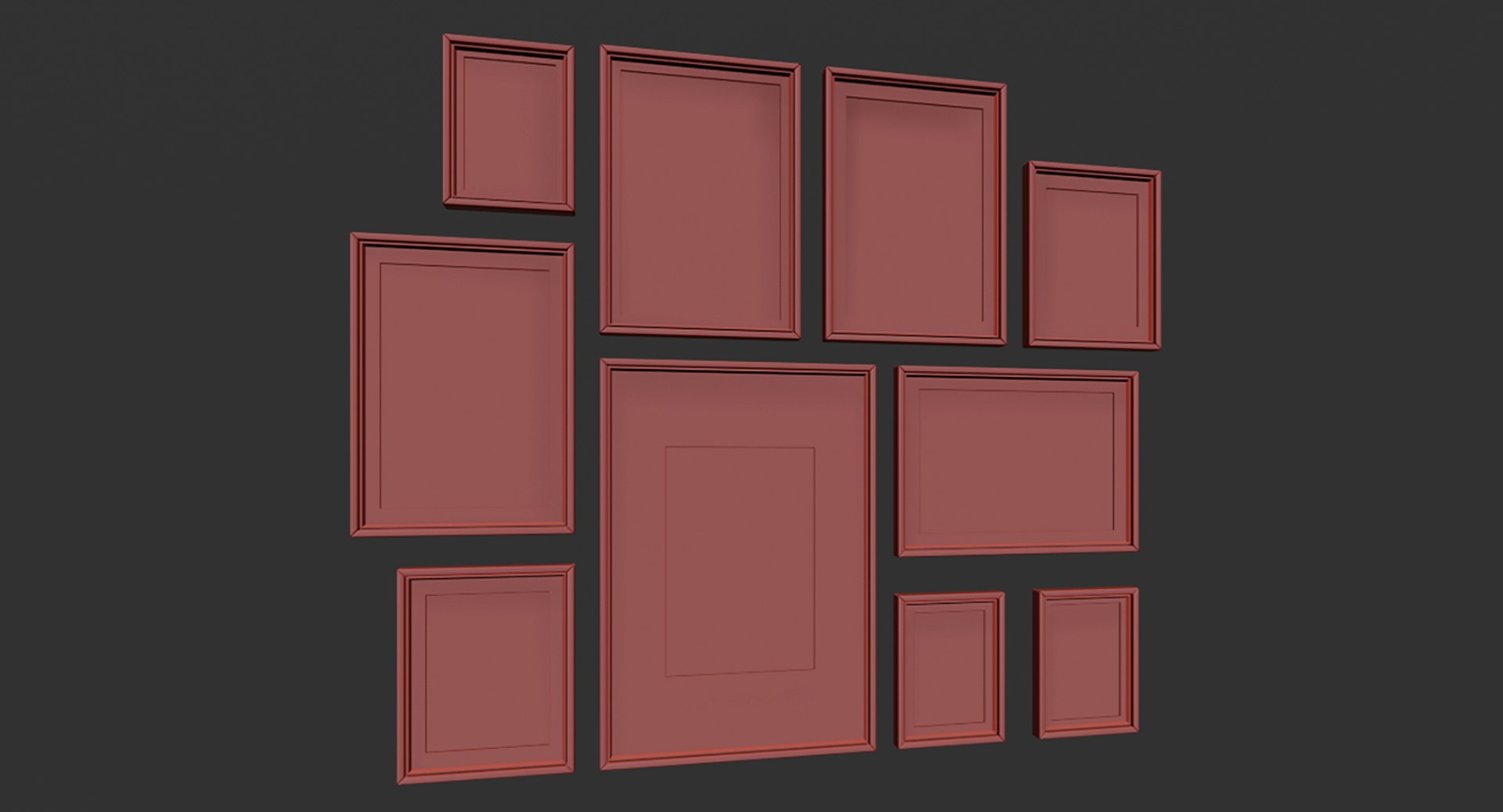 Picture Frames Set-434 3D Model - TurboSquid 2090587