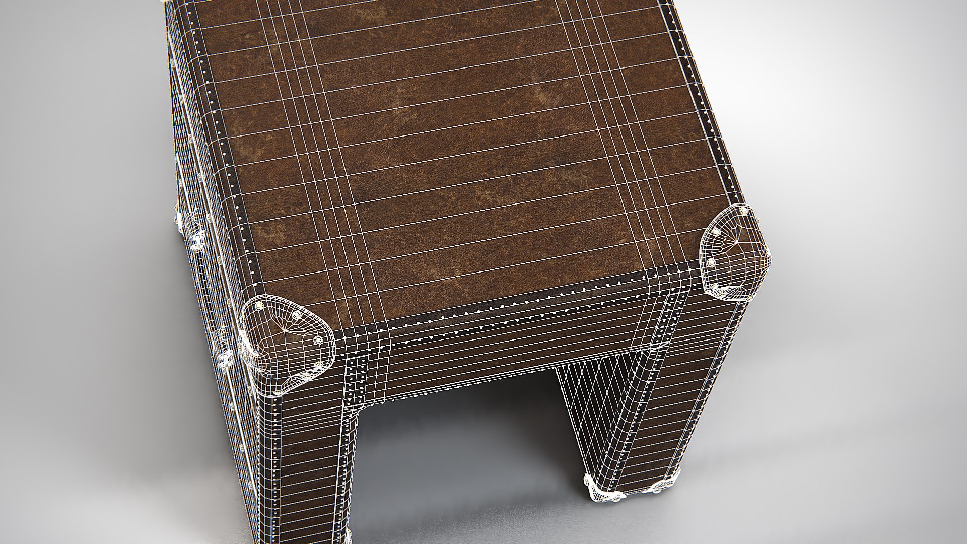 3D Slab Lamp Leather Table PBR - TurboSquid 2070567