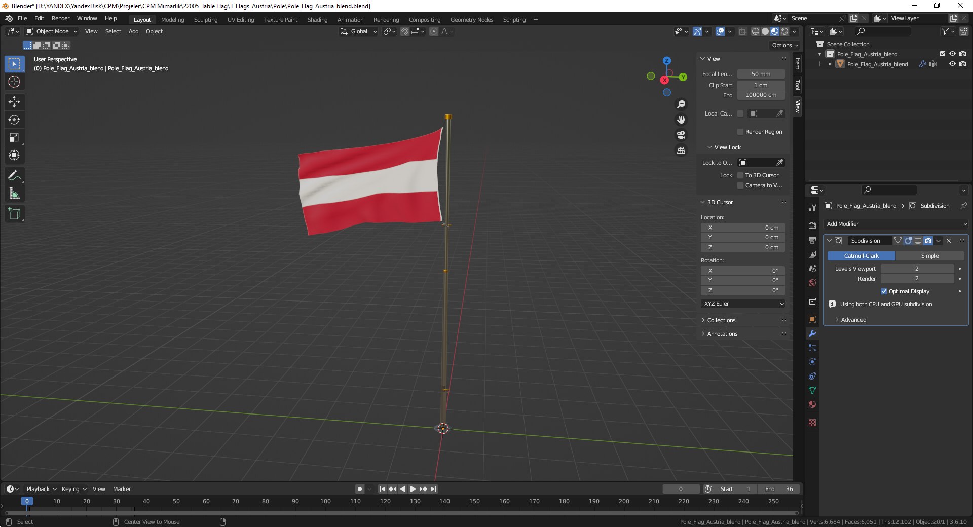 Austrian Flags 3D - TurboSquid 2206847