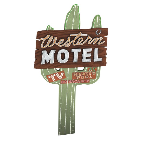 Western Motel Sign Western Motel Route 66 New Mexico Acrylic Print By