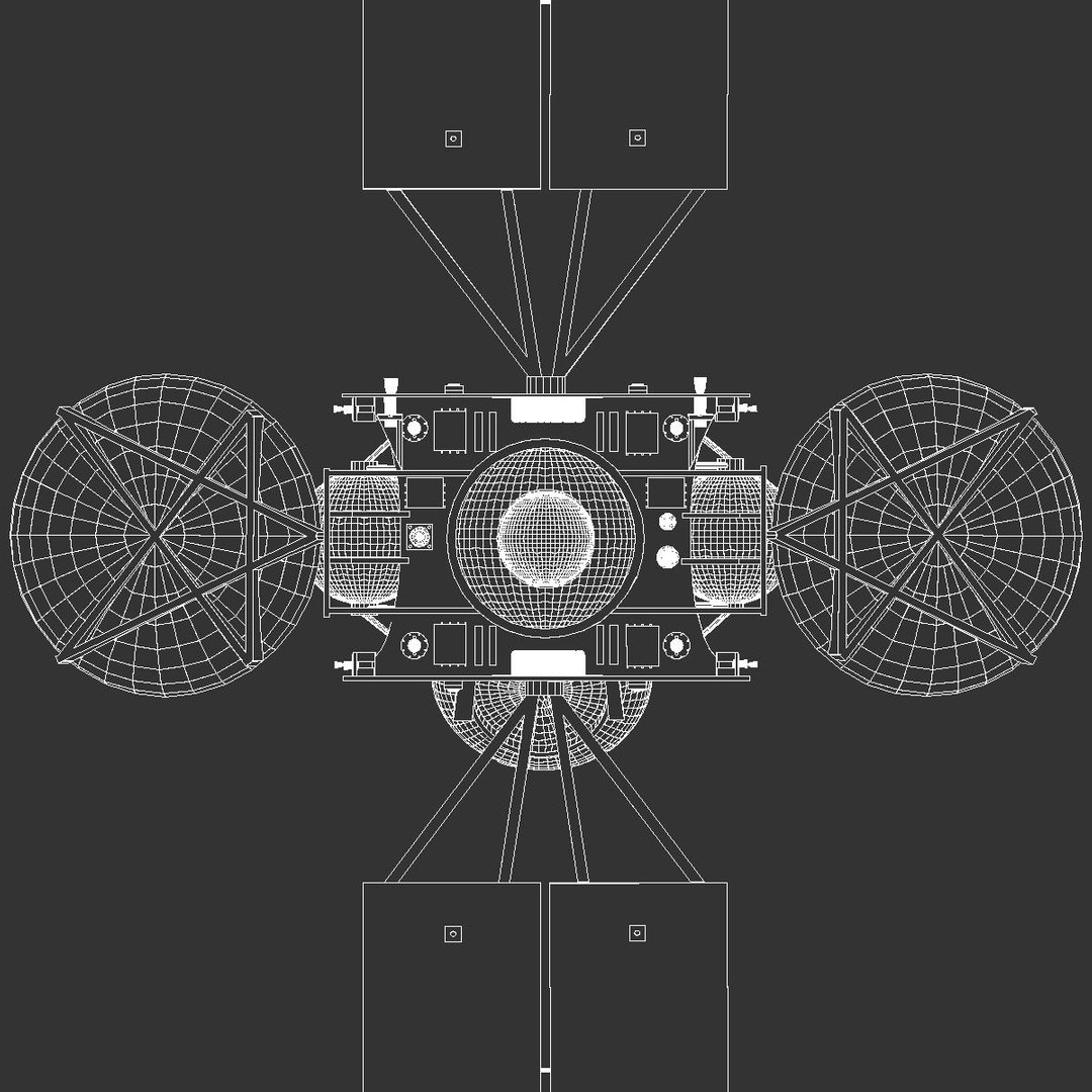 Orbiting Satellite Geo Cob 3d Model