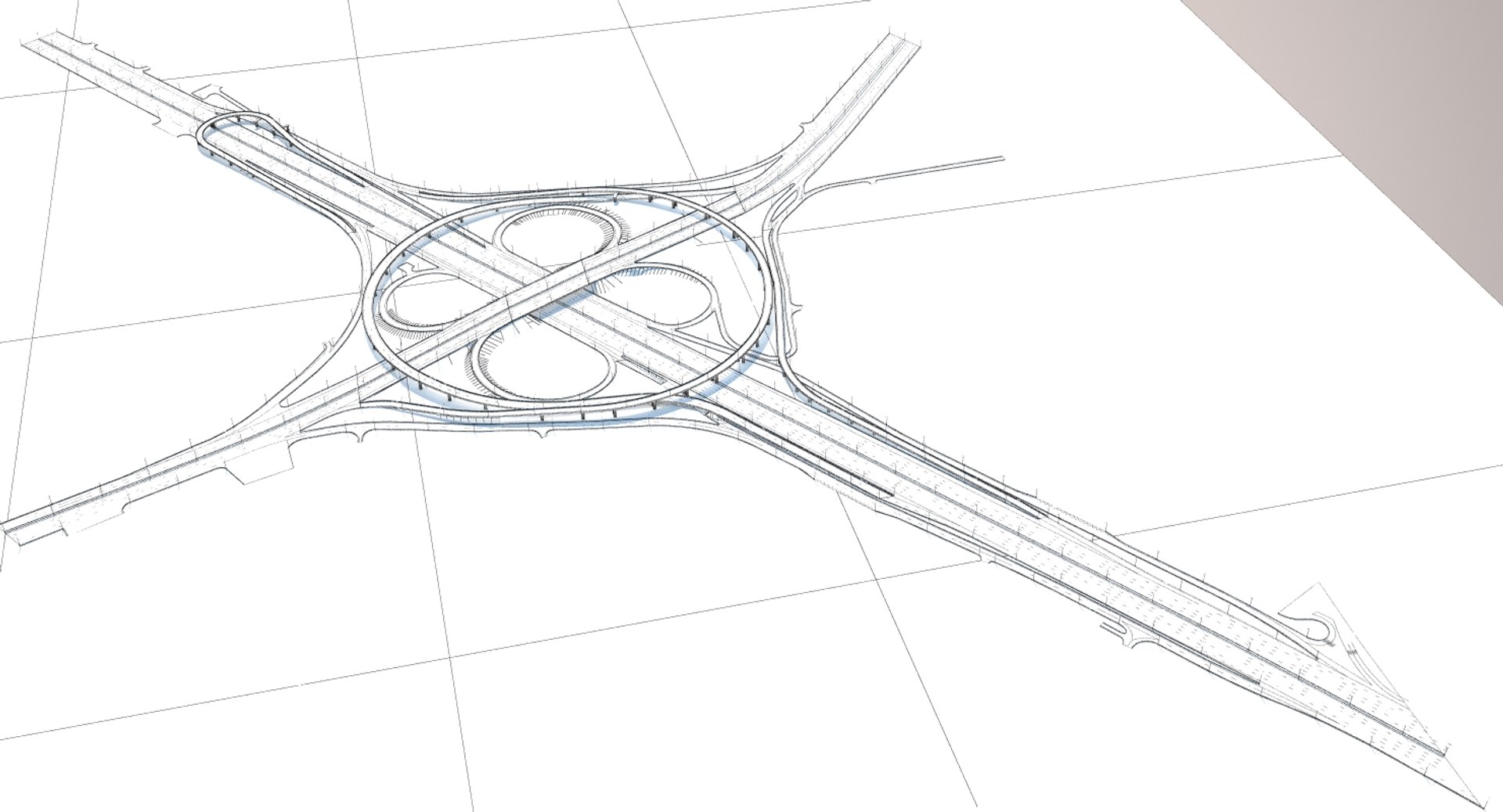 Highway Road Junction Model | 1144309 | TurboSquid