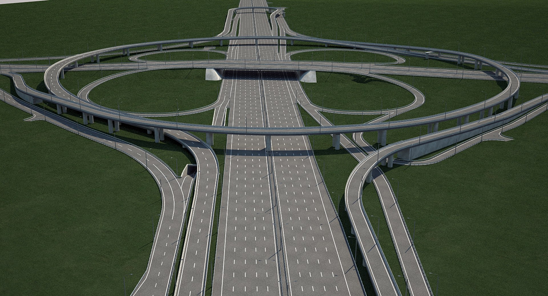 Highway Road Junction Model | 1144309 | TurboSquid