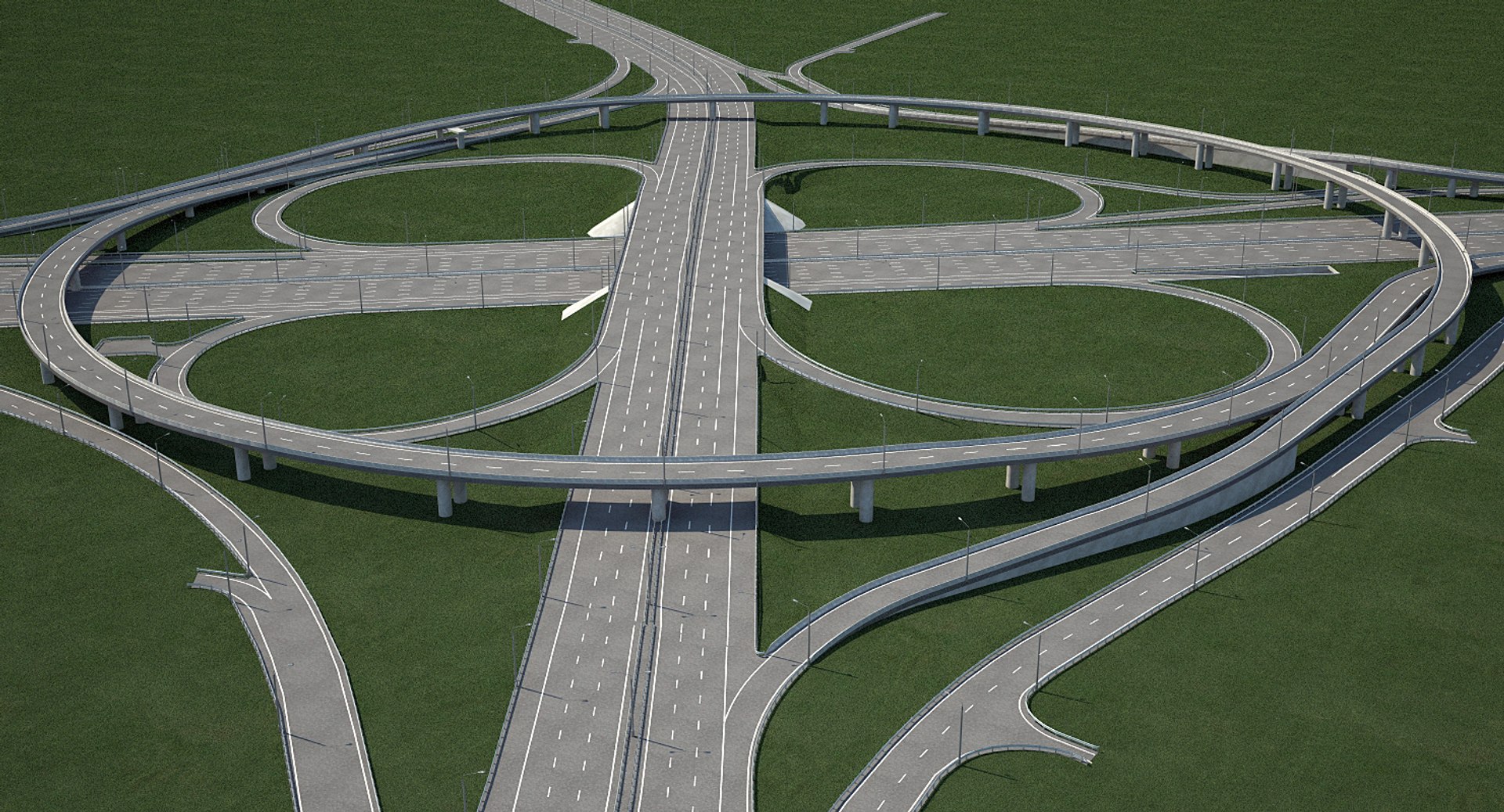 Highway Road Junction Model | 1144309 | TurboSquid