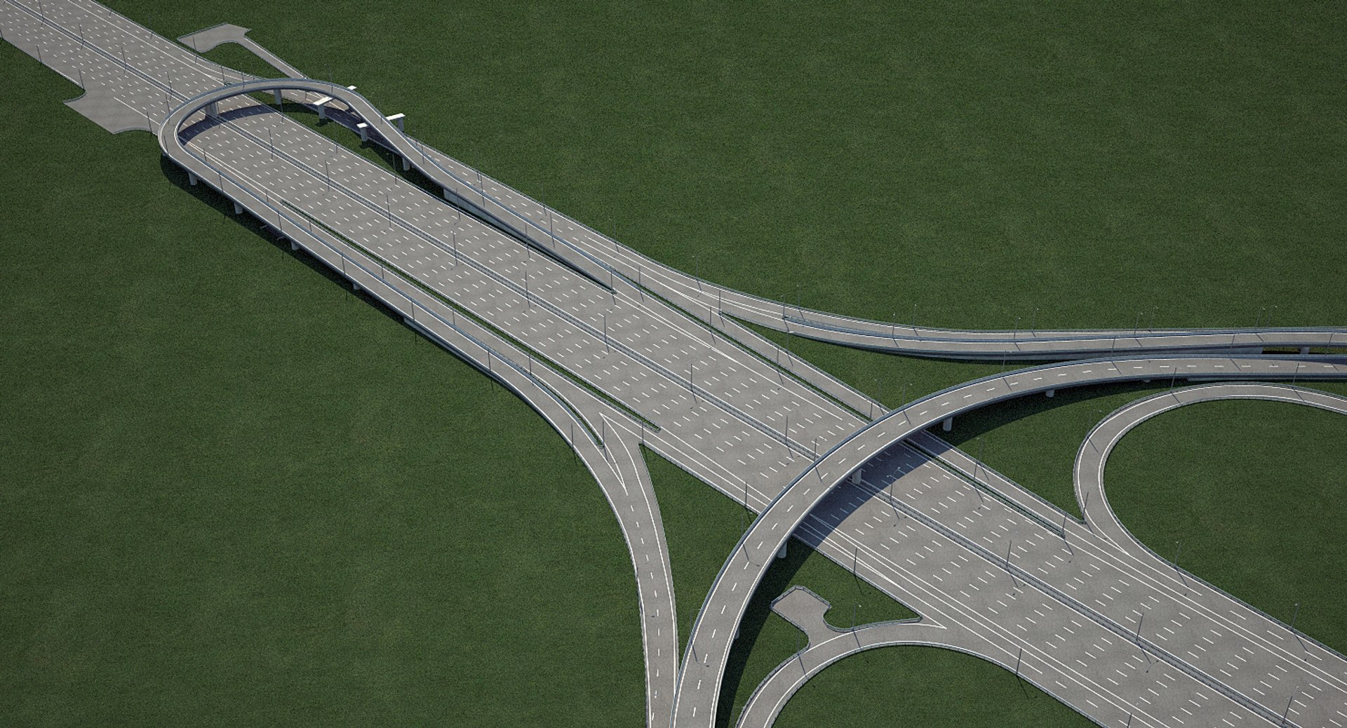 Highway Road Junction Model | 1144309 | TurboSquid