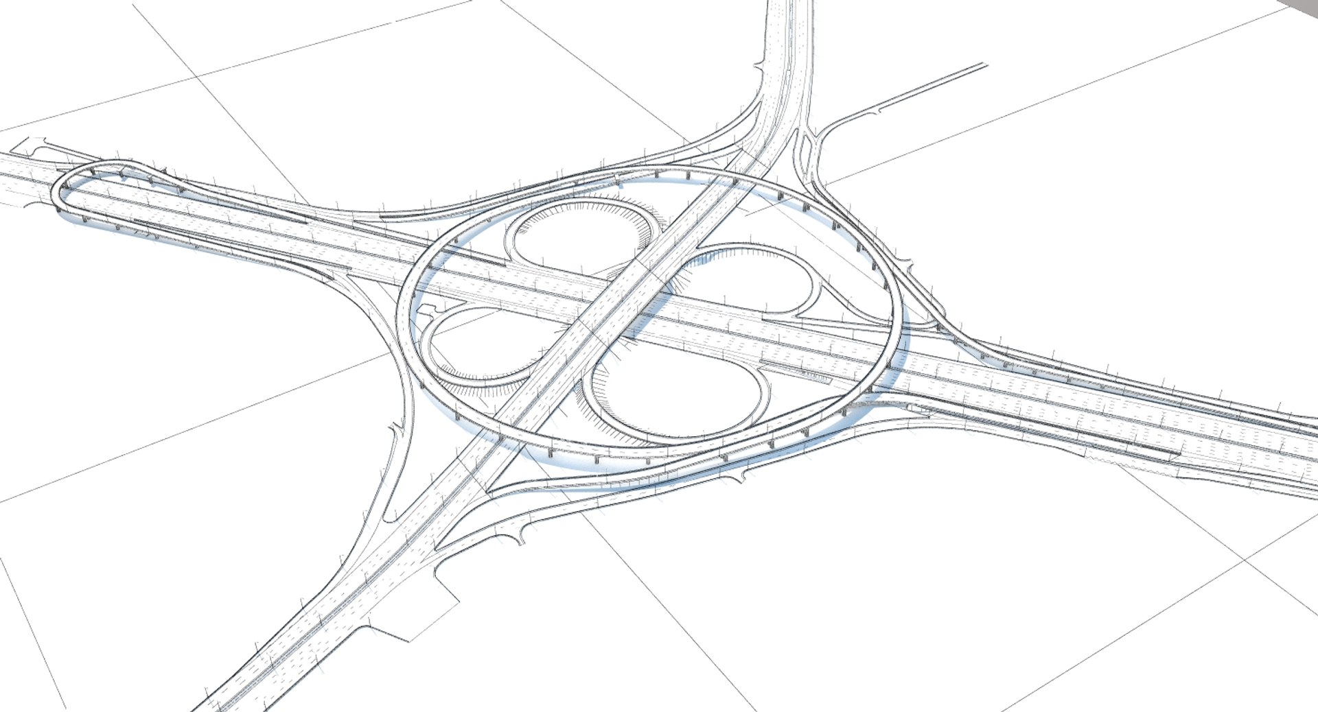 Highway Road Junction Model | 1144309 | TurboSquid