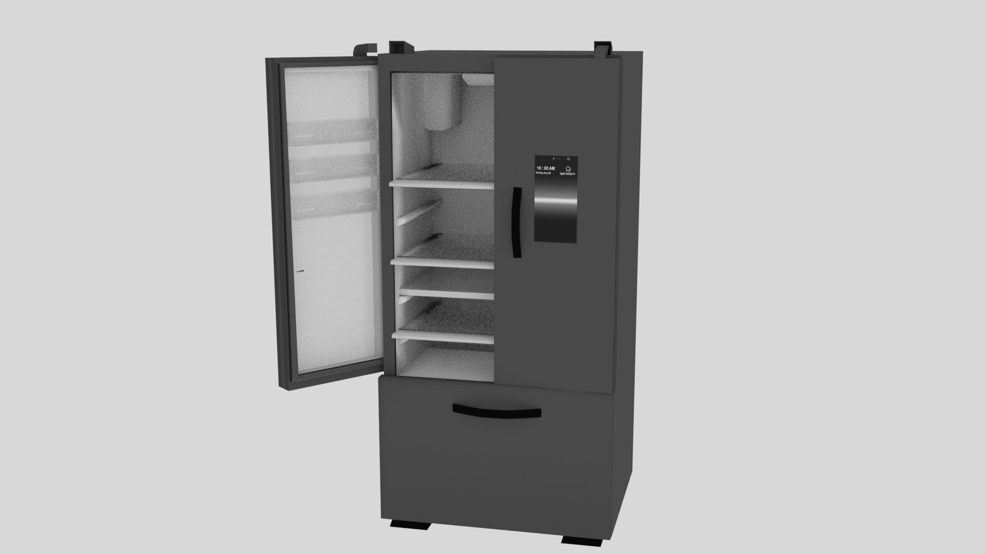 Simple fridge 3D model - TurboSquid 2129896