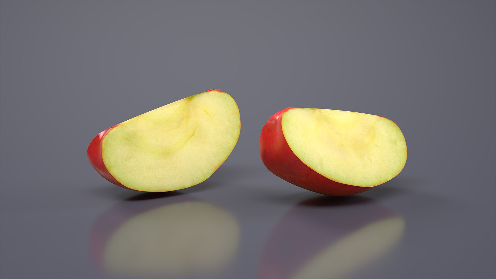 3D Model Realistic Apple Slice - TurboSquid 2211410