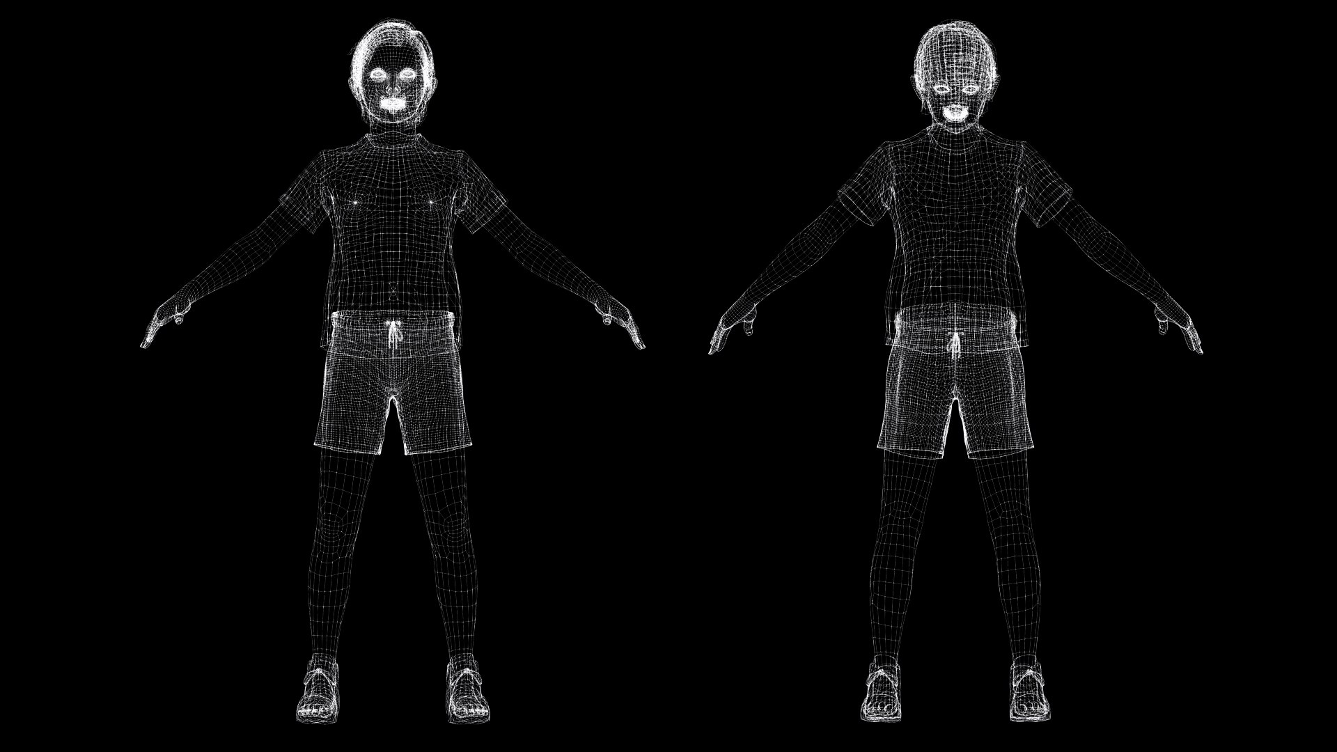 Sonu - Realistic Child With Beautiful Smile Kid Low-poly 3D Model ...