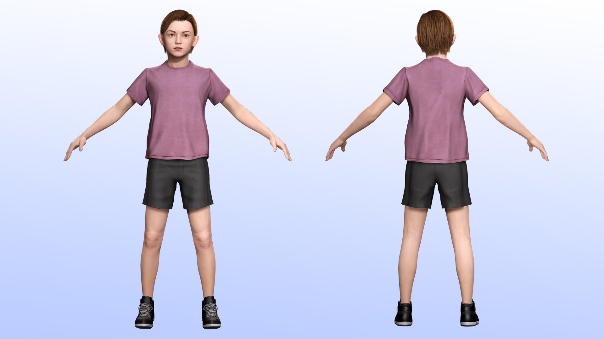 Sonu - Realistic Child With Beautiful Smile Kid Low-poly 3D Model ...