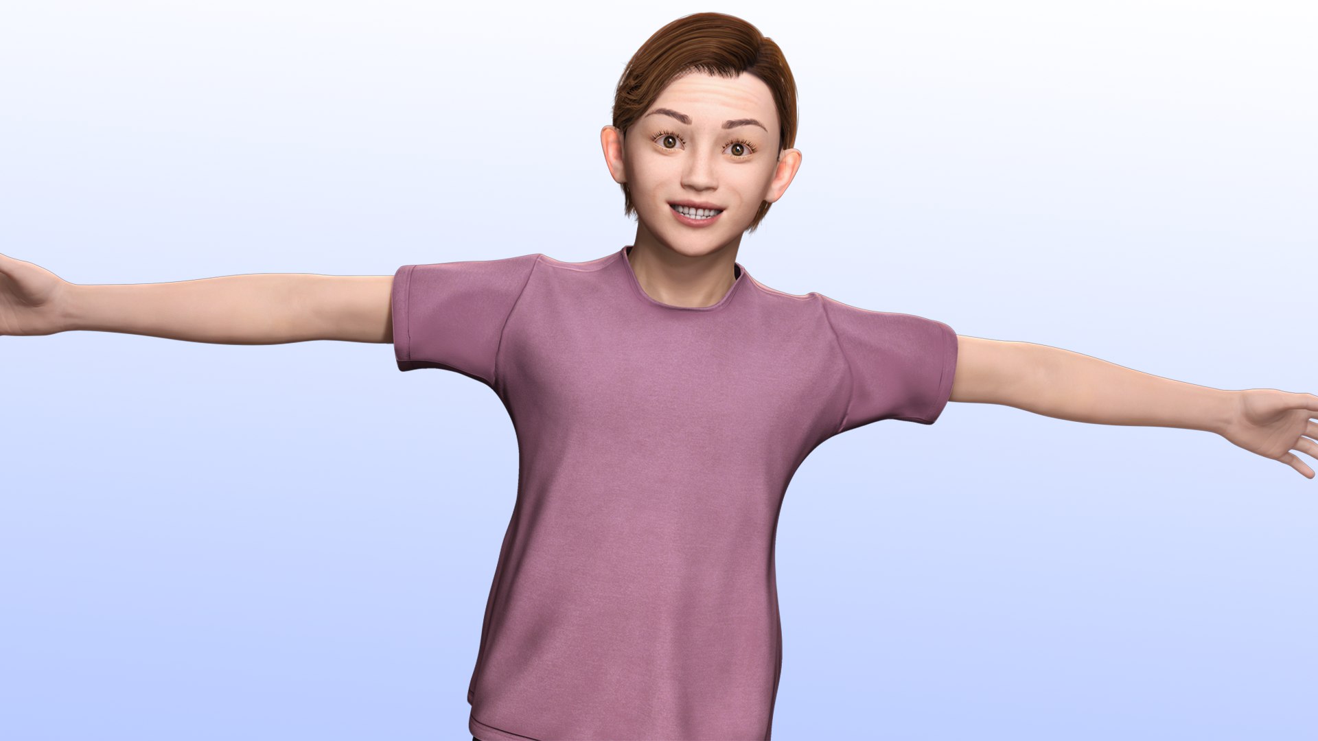 Sonu - Realistic Child With Beautiful Smile Kid Low-poly 3D Model ...