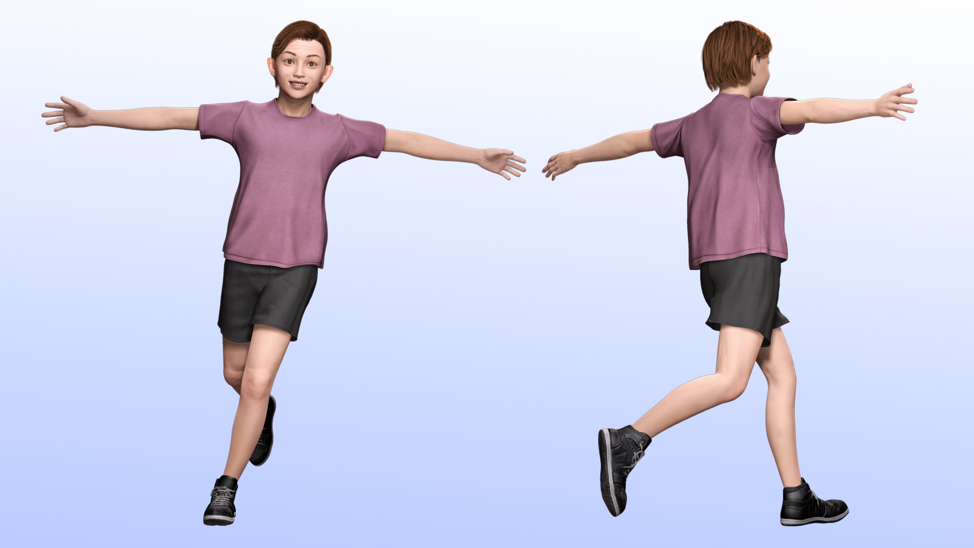 Sonu - Realistic Child With Beautiful Smile Kid Low-poly 3D Model ...