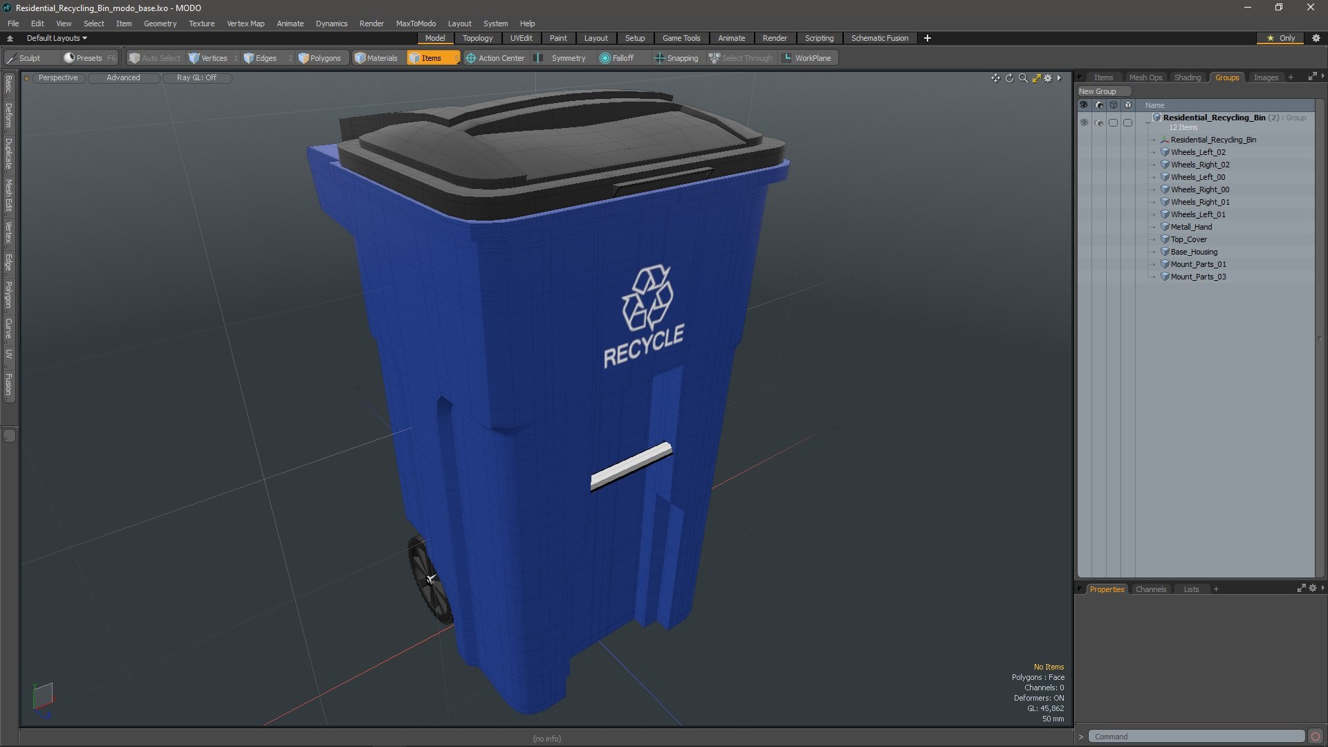 3D Residential Recycling Bin - TurboSquid 2220546
