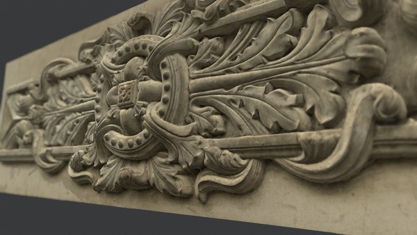 obj classic wall bas relief