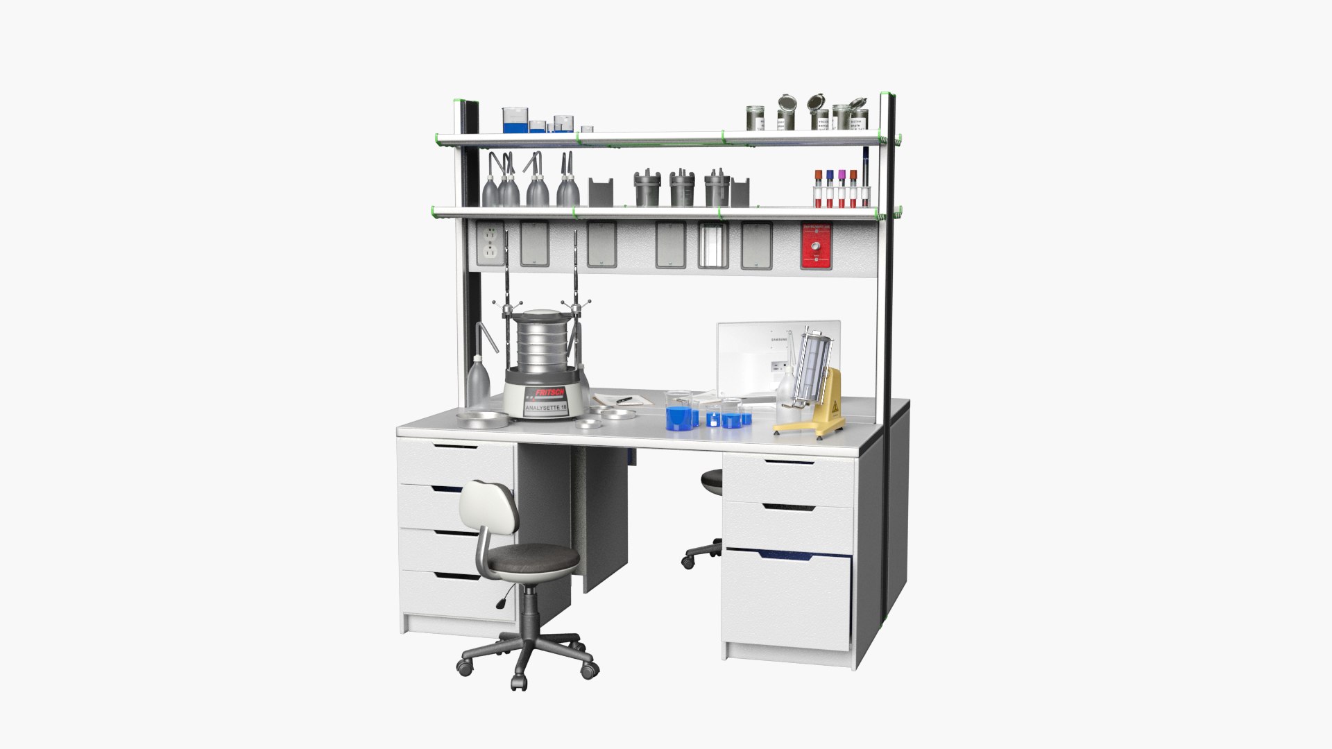 3D Laboratory Table Big 2 Model - TurboSquid 1569624