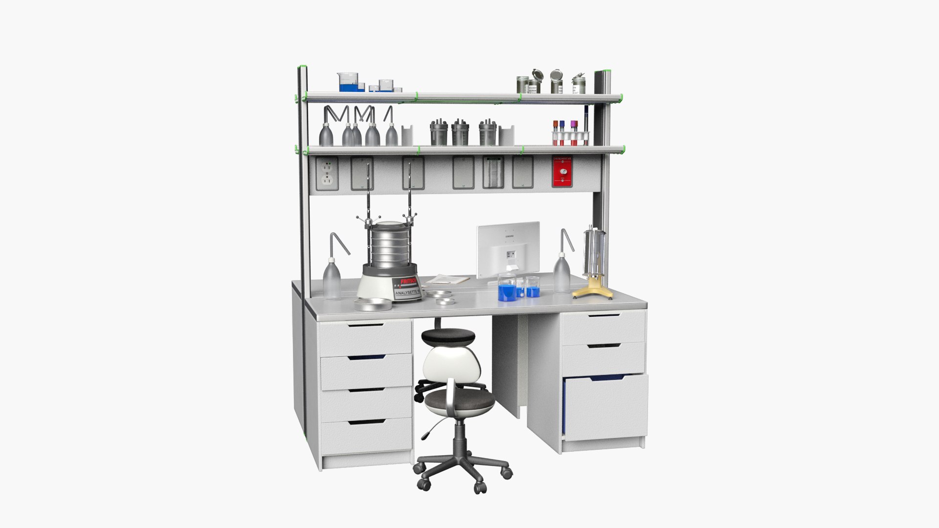 3D Laboratory Table Big 2 Model - TurboSquid 1569624