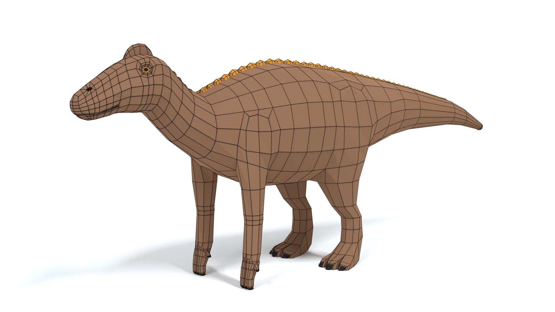 Low Poly Cartoon Edmontosaurus Dinosaur 3D Model - TurboSquid 1784640