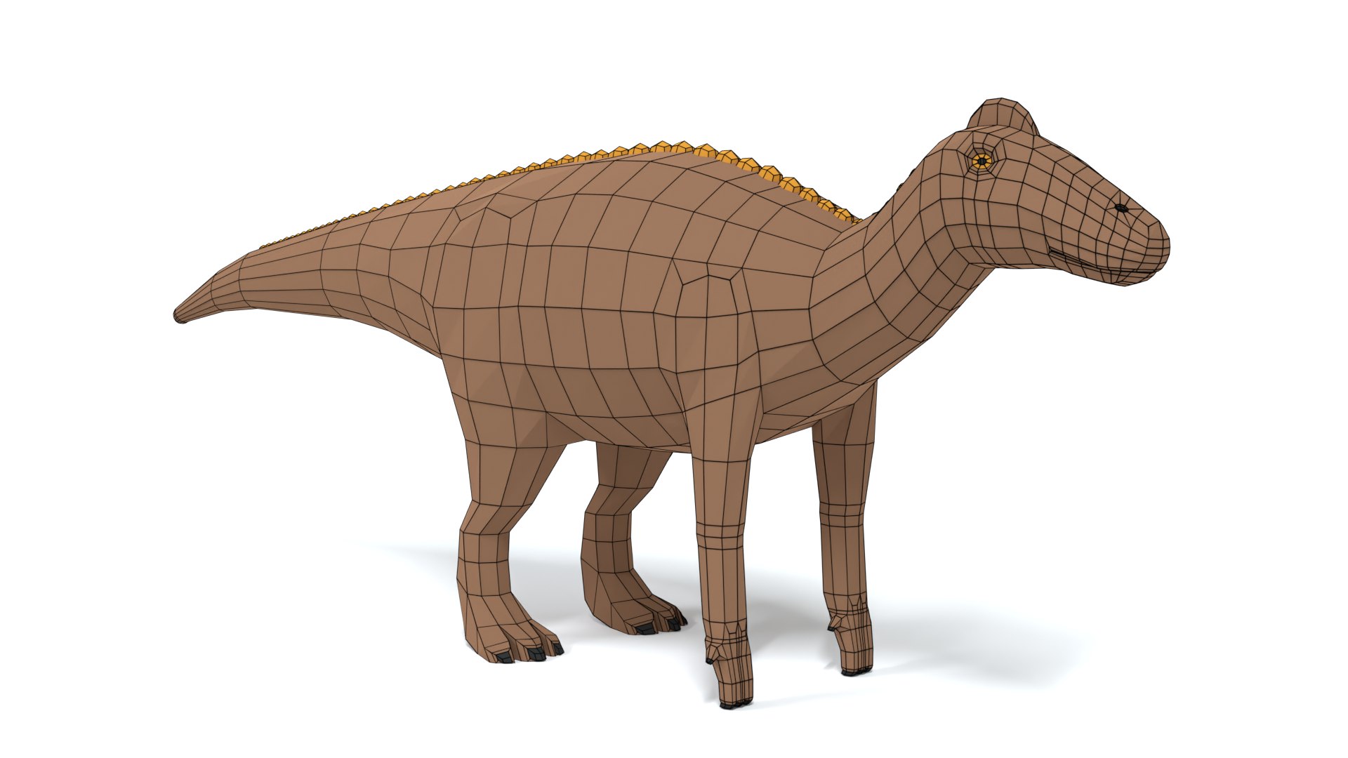 Low Poly Cartoon Edmontosaurus Dinosaur 3D Model - TurboSquid 1784640