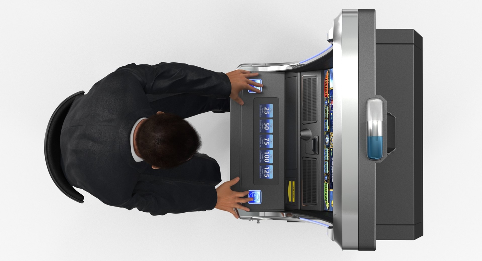 Man Gambling Slot Machine 3D - TurboSquid 1277951