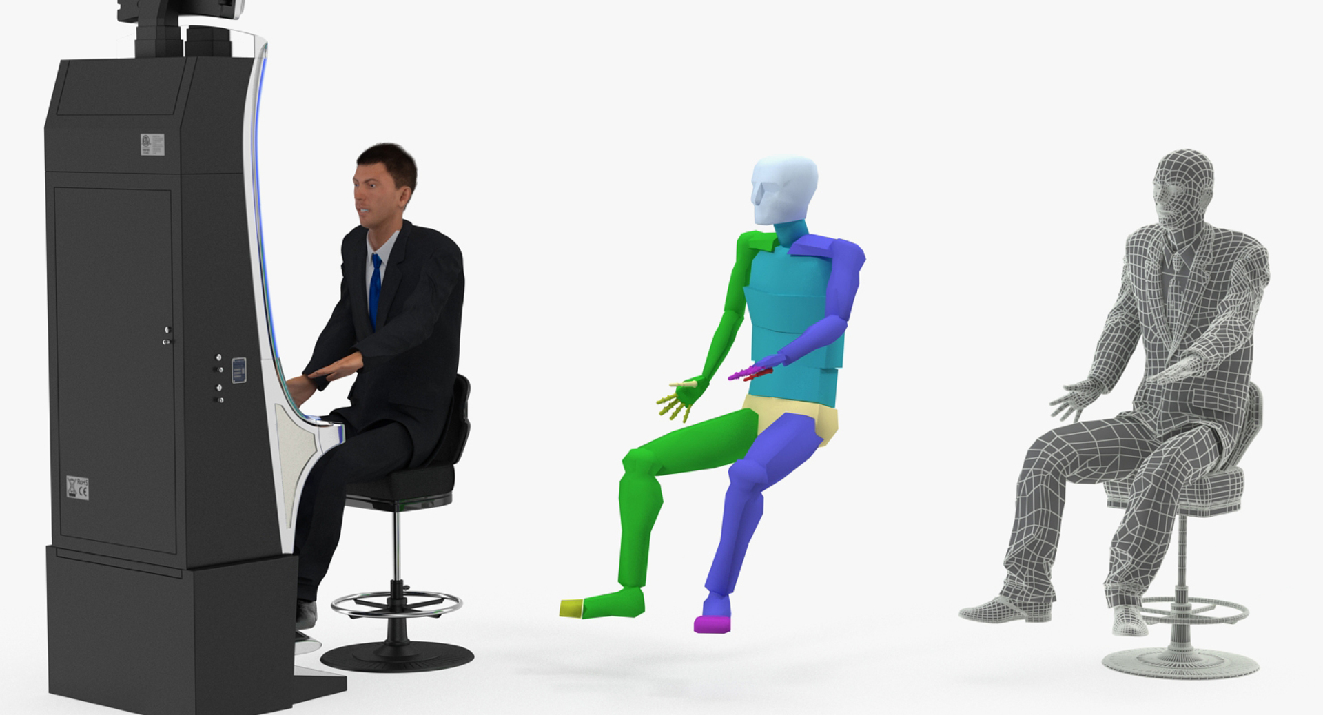 Man Gambling Slot Machine 3D - TurboSquid 1277951