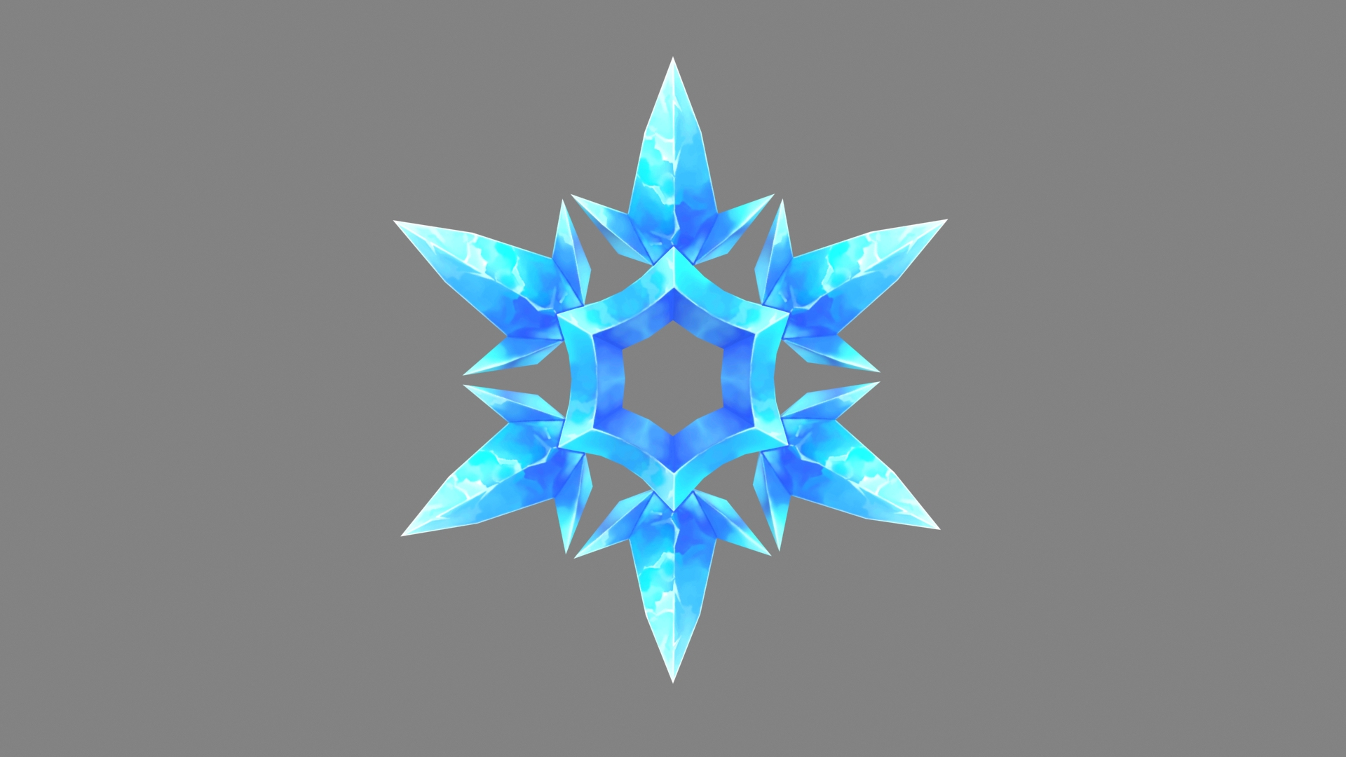 3D Cartoon snowflake icon model - TurboSquid 1745295