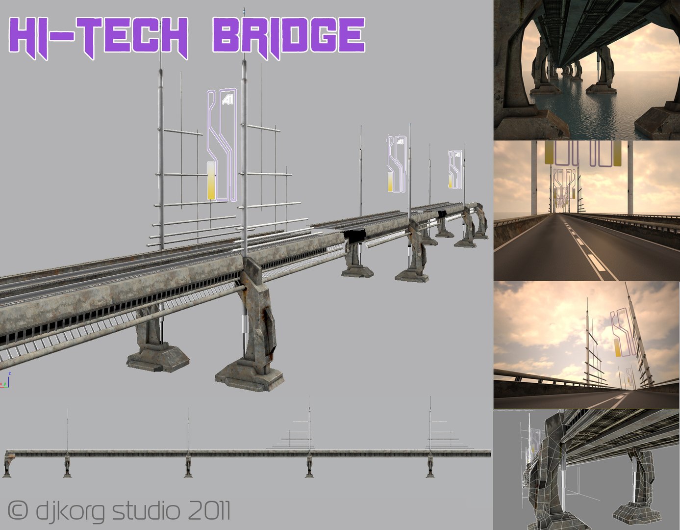 Bridge Hi Tech 3d Obj