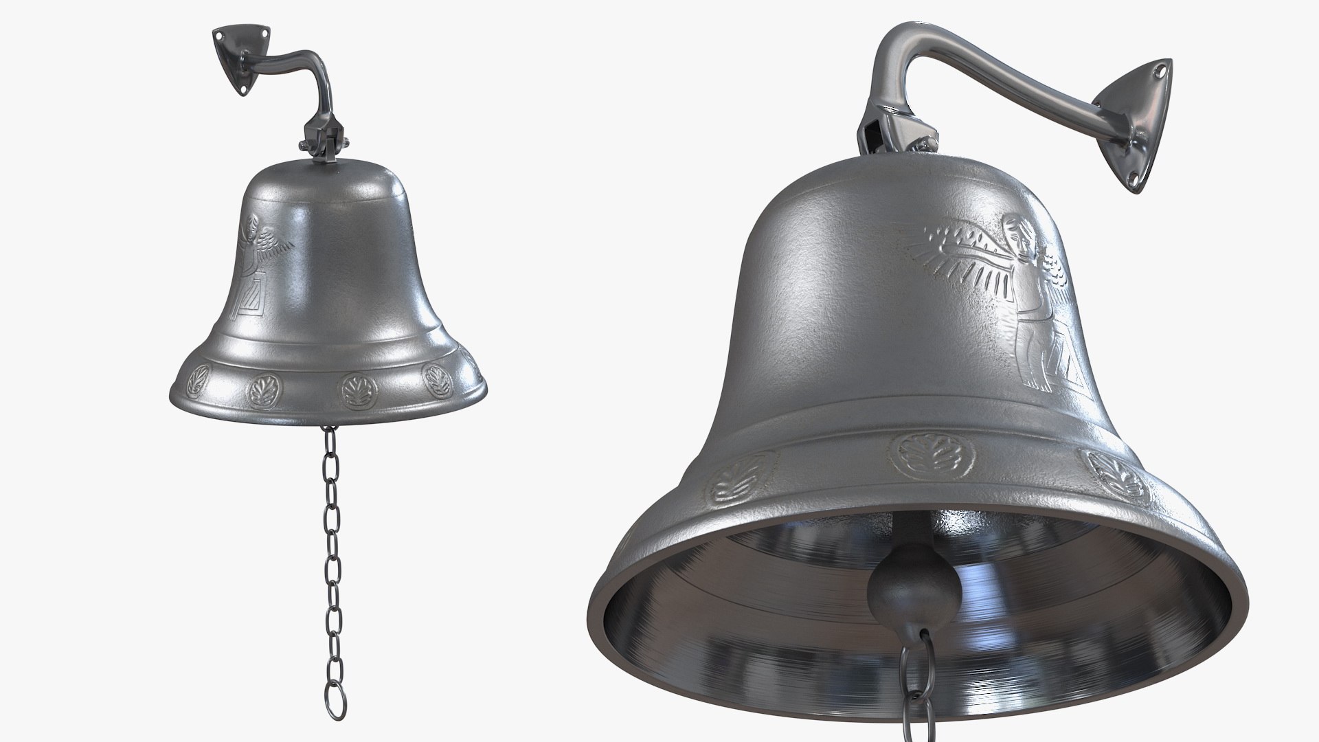 Silver altar bell angel 3D model - TurboSquid 1684025