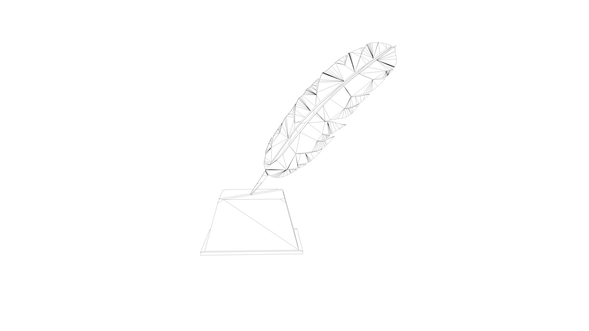 Feather Award Trophy 3D - TurboSquid 1797660