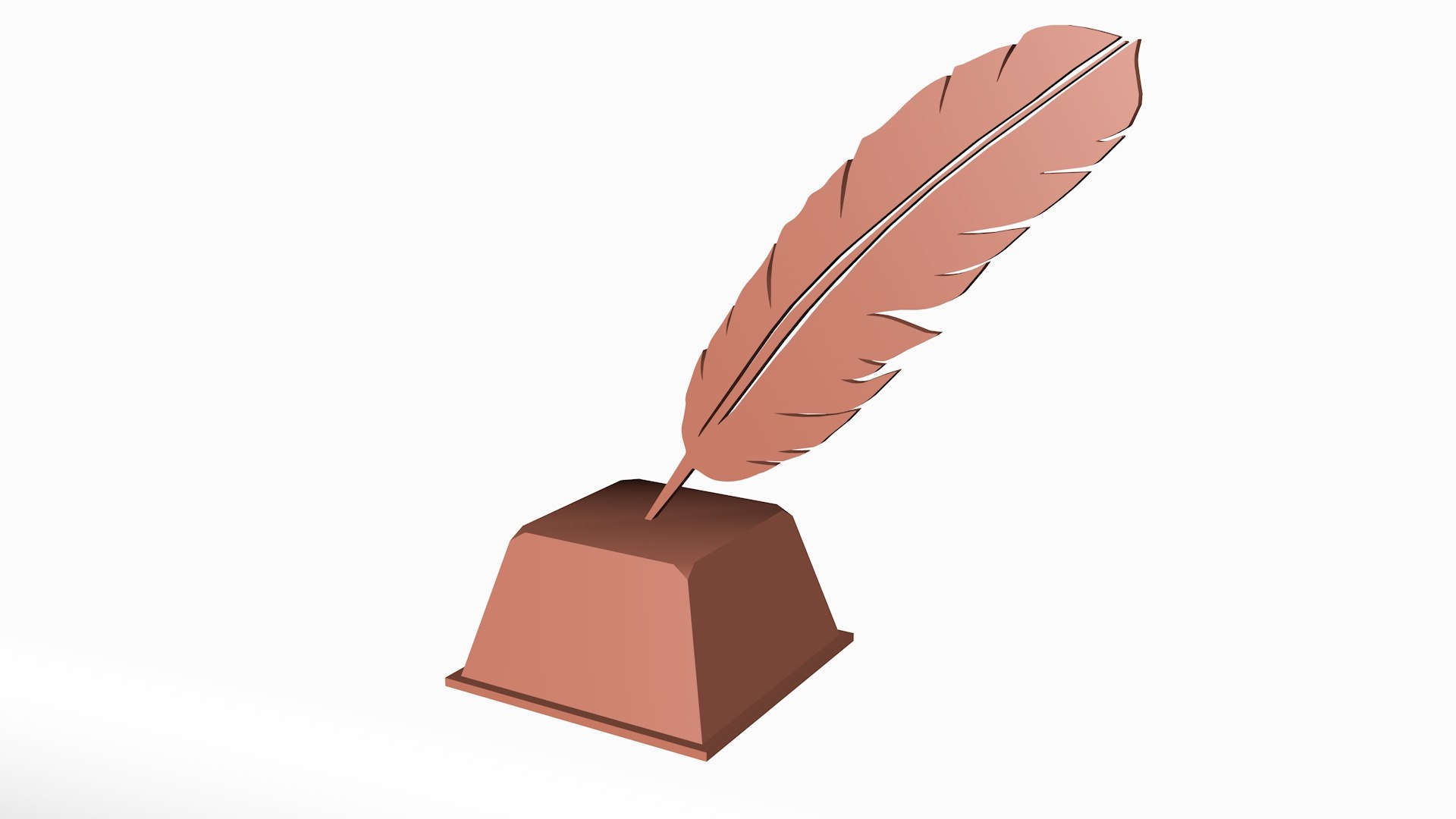 Feather Award Trophy 3D - TurboSquid 1797660
