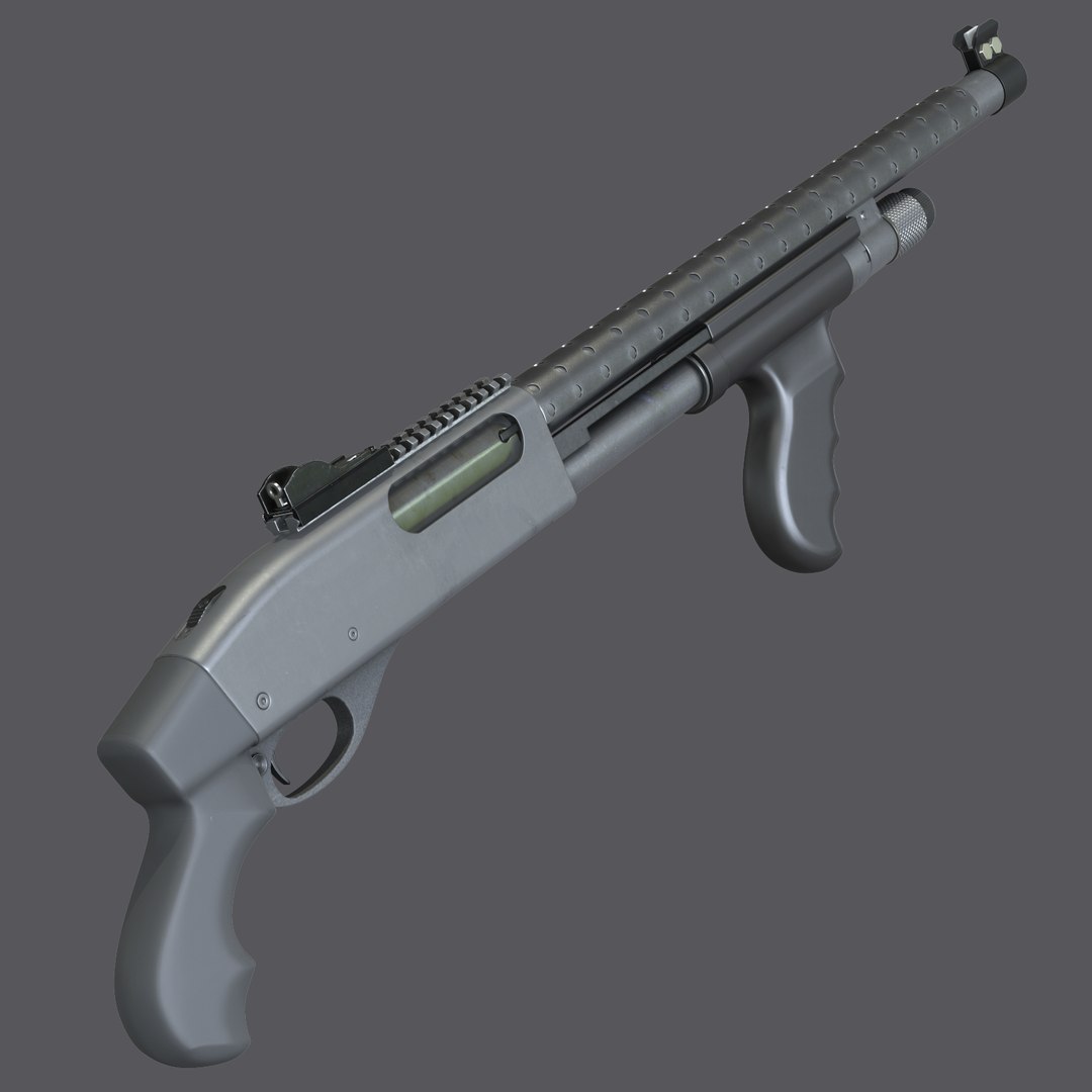Short Remington 870 3d Model