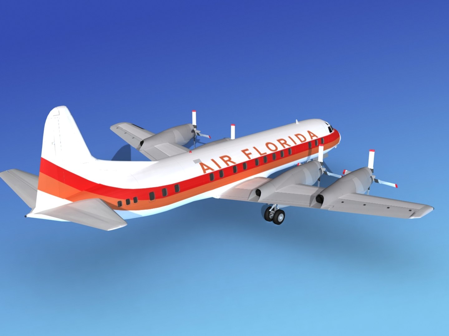 propellers electra lockheed 3d model