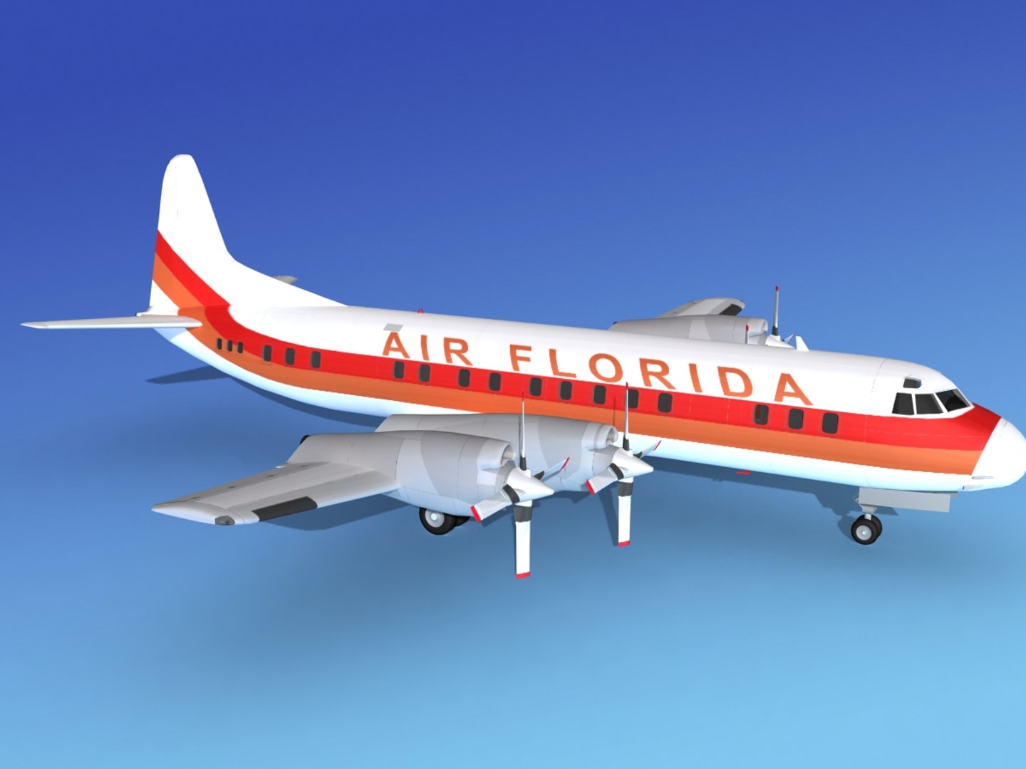 propellers electra lockheed 3d model