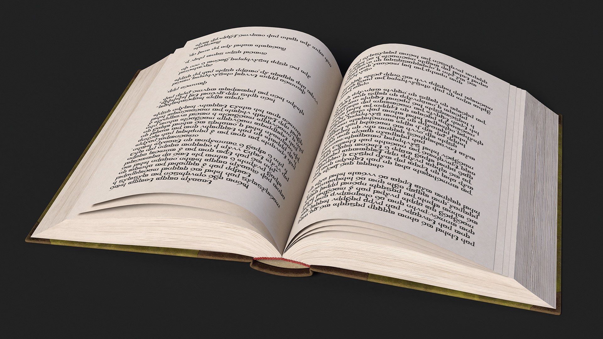 Hardback Book Elven Text Green Rigged For Cinema 4D Model - TurboSquid ...