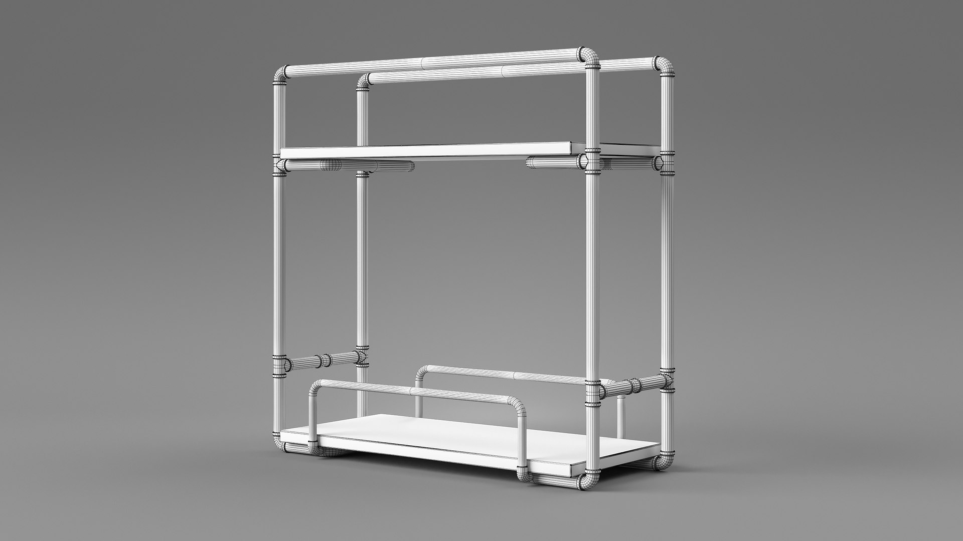 3D Model Realistic Rack Pipes - TurboSquid 1587148