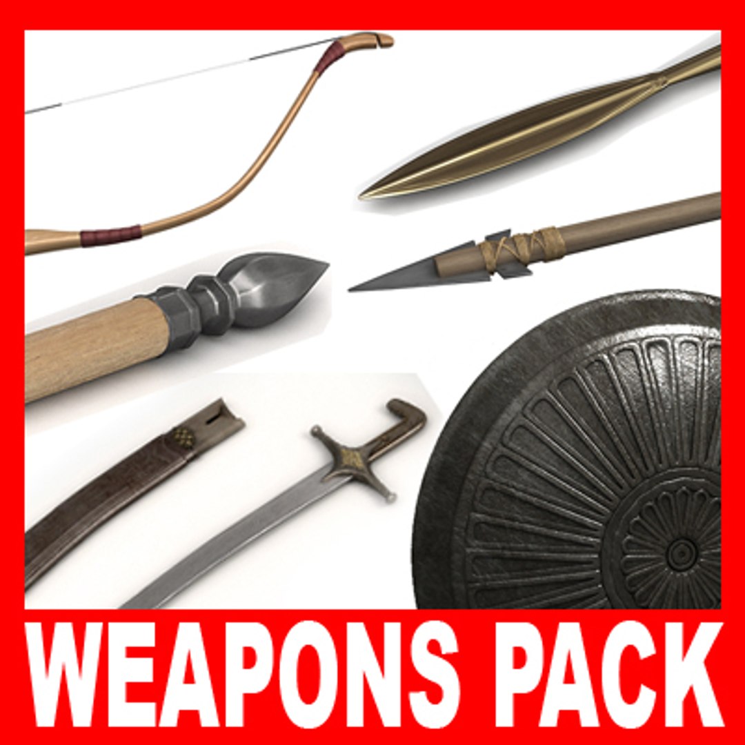 3d model weapons pack